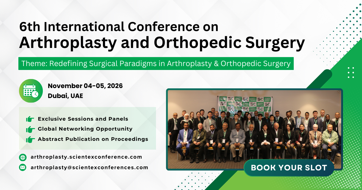 Bone and joint disorders | Arthroplasty Congress | Orthopedic Summit