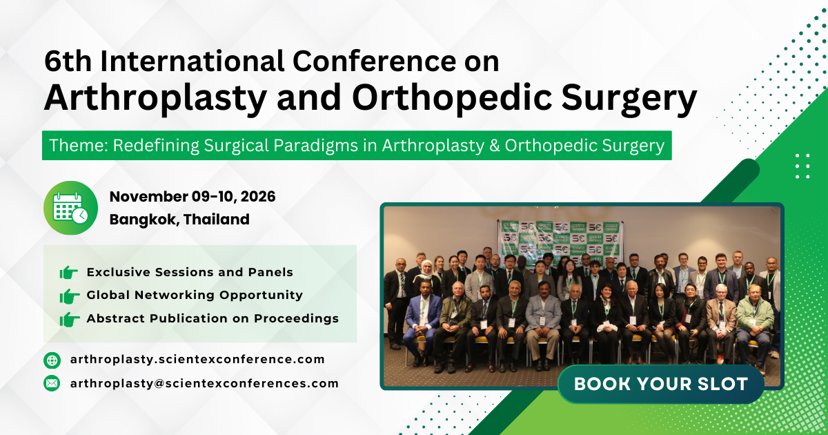 Arthroplasty Conferences | Orthopedic Conferences | Bangkok | 2026